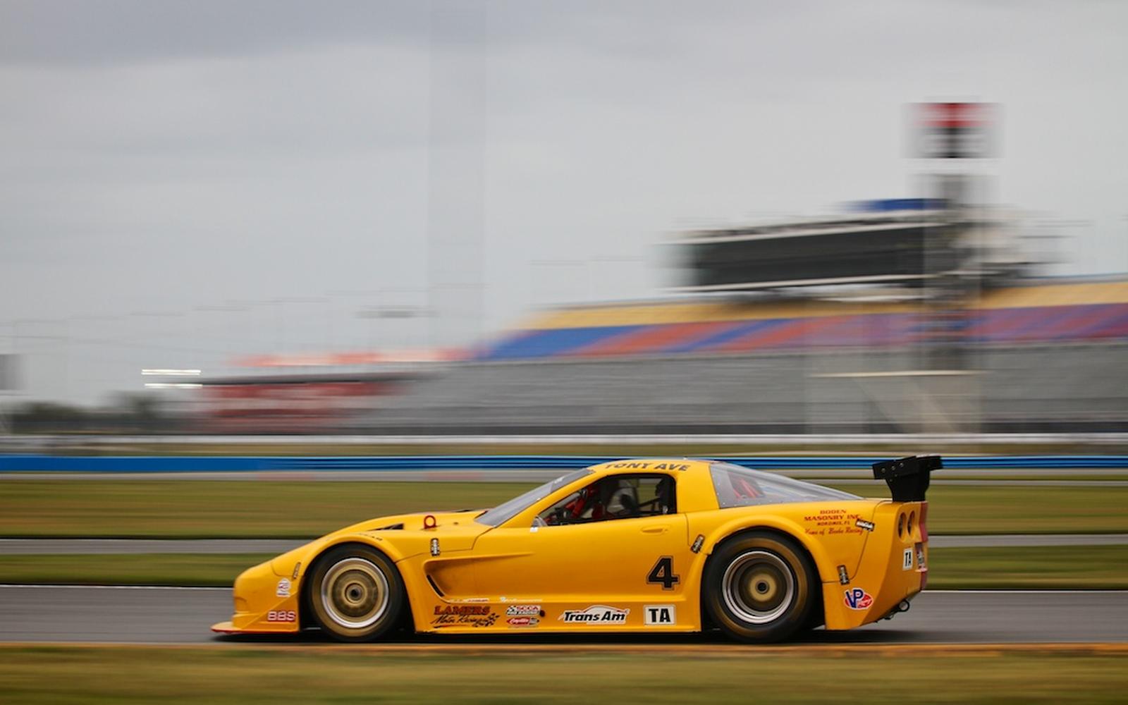 Tony Ave leads practice at Daytona International Speedway